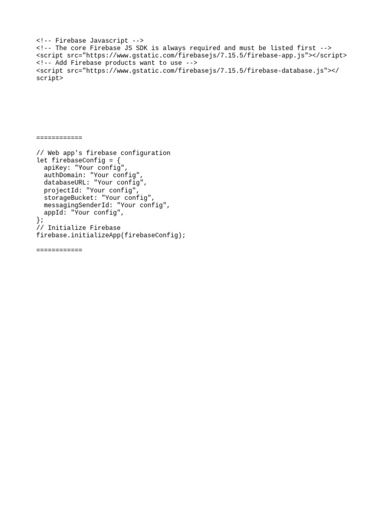 Firebase Javascript | PDF Firebase Javascript | PDF
