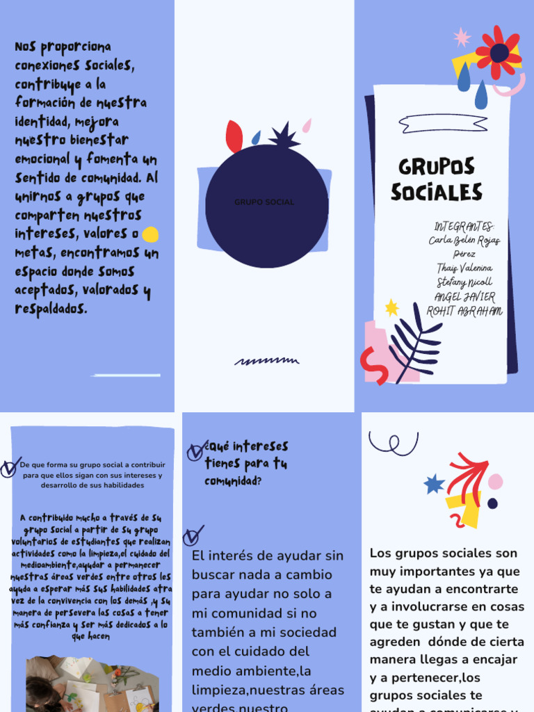 Triptico de DPCC | Descargar gratis PDF | Grupo social | Psicología Social