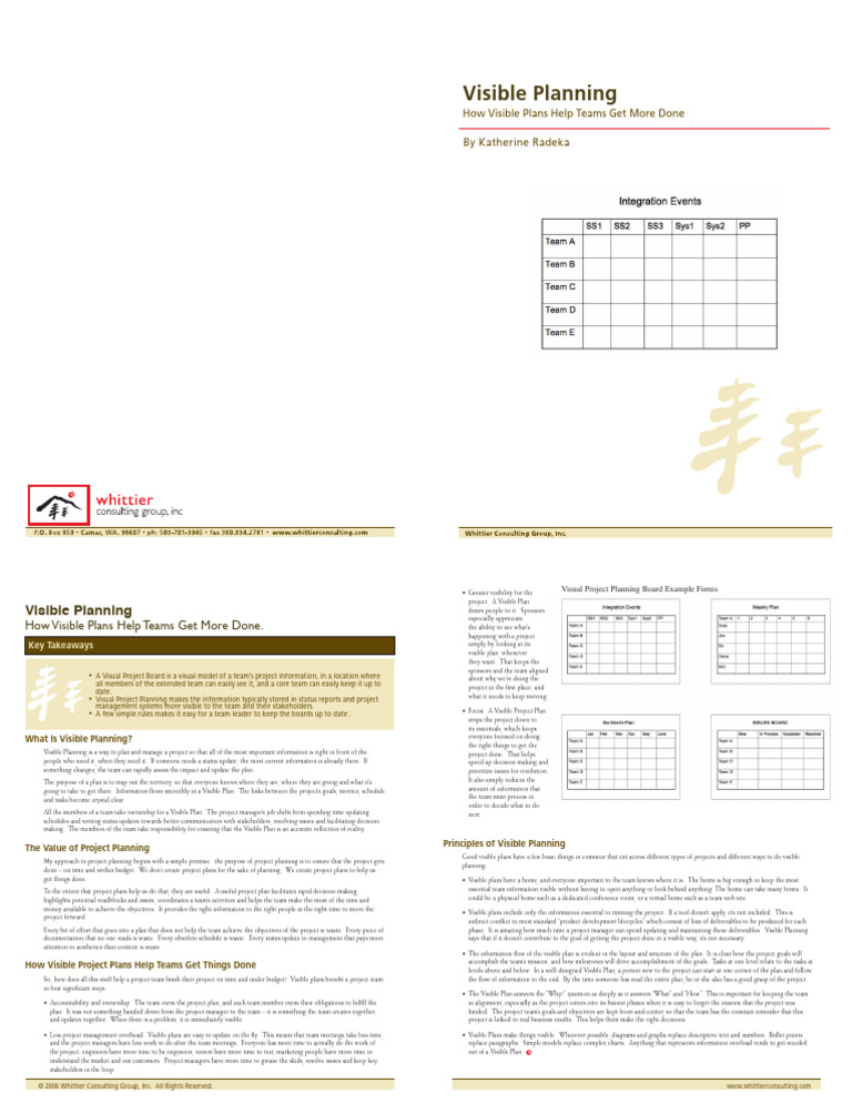 VisiblePlanning Tabloid | PDF | Information