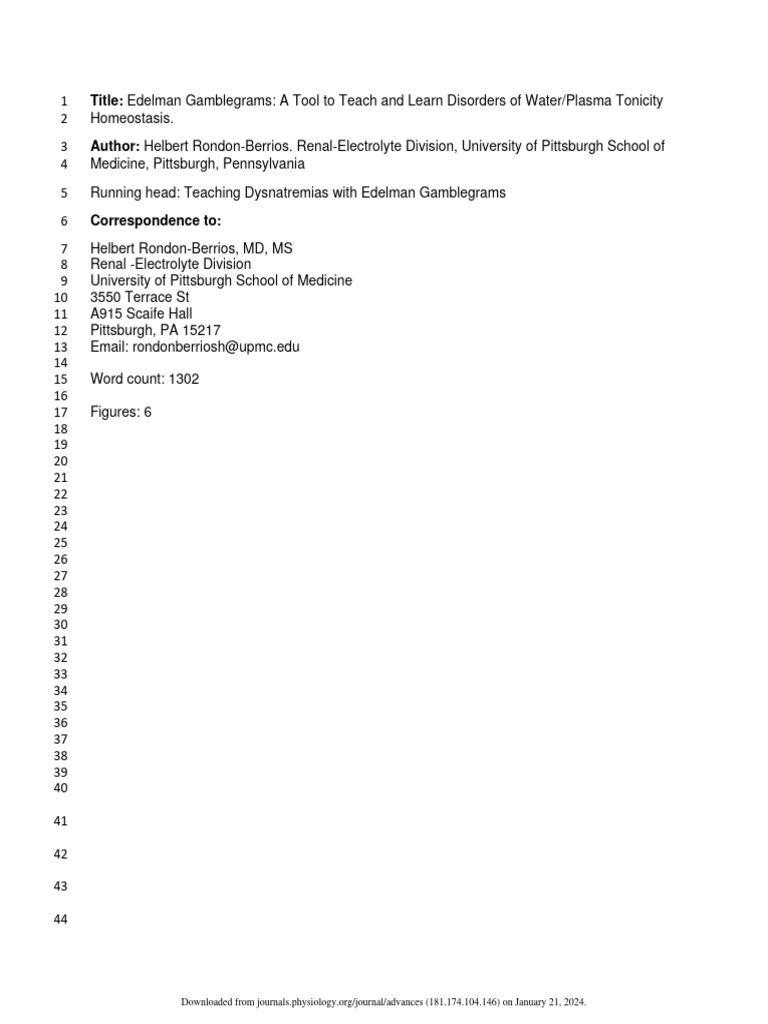 Edelman Gamblegram HipoNa | PDF | Sodium | Medical Specialties