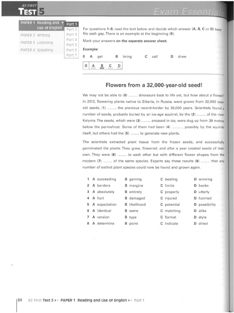 1-Essential Practice Tests - FCE 2 - Test 5 | PDF