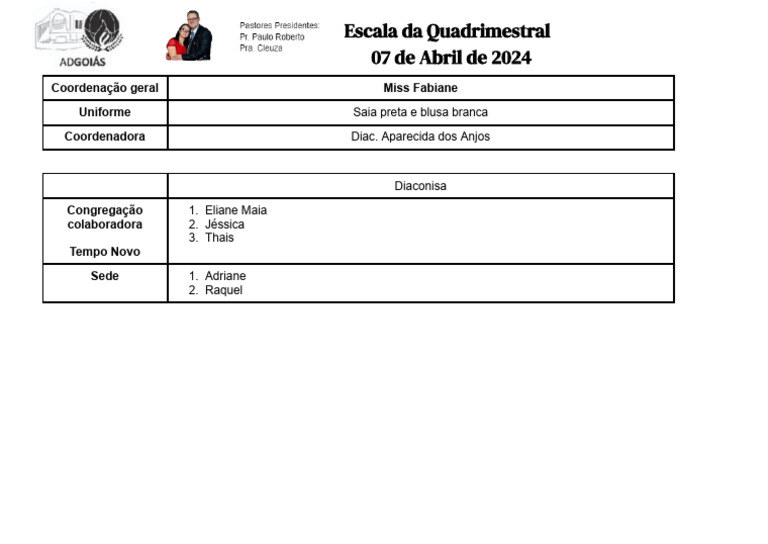 Escala Da Quadrimestral | PDF