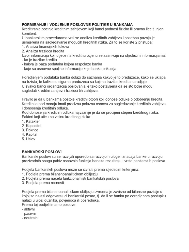 Bankarstvo | PDF