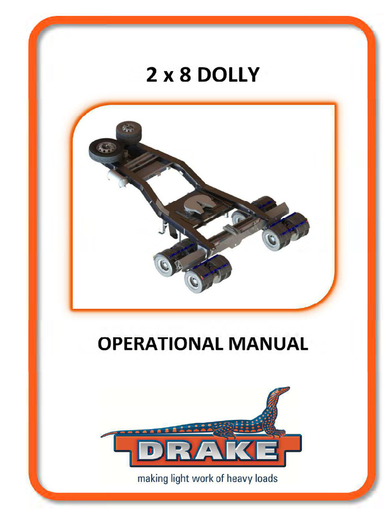 2011 Drake 2 x8 Low Loader Dolly Manual (1) - 11726772 | PDF | Trailer (Vehicle) | Bearing ...