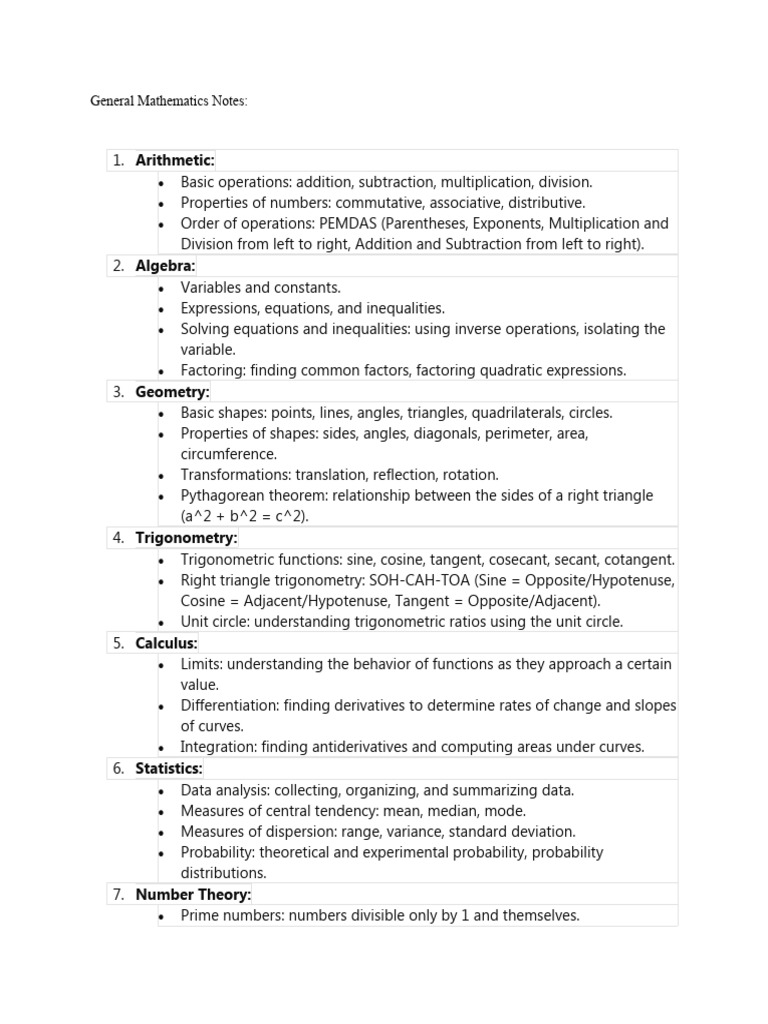 General Mathematics Notes | PDF | Trigonometric Functions | Trigonometry General Mathematics Notes | PDF | Trigonometric Functions | Trigonometry