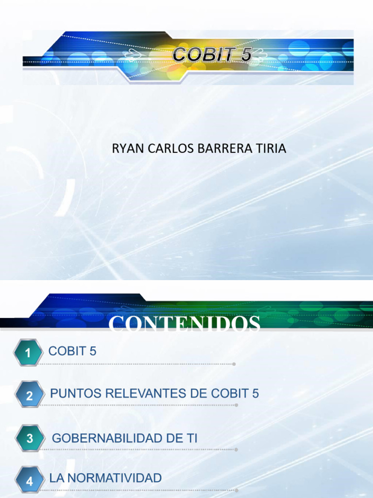COBIT 5: Gobierno Empresarial TI | PDF | Cobit | Itil