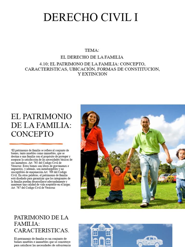 Patrimonio Familiar en Derecho Civil | PDF | Bienes (Ley) | Justicia