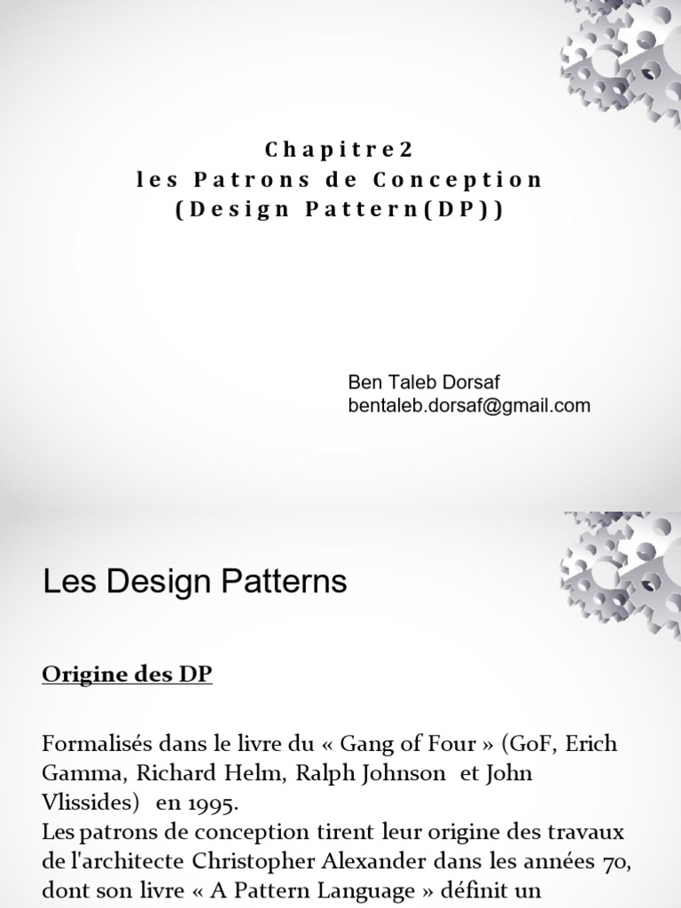 Chapitre 2 Design Pattern | PDF | Patron de conception | Programmation informatique