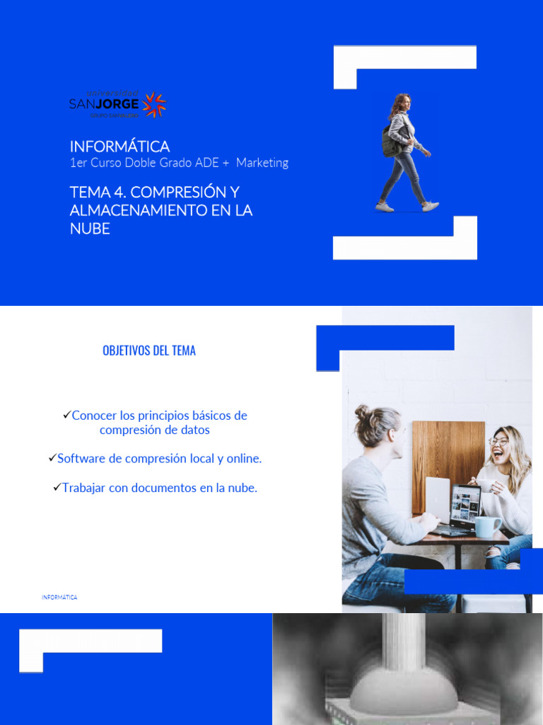 Tema 4 - Compresion y Almacenamiento 24USJ REDUCIDO | PDF | Compresión de datos | Archivo de ...