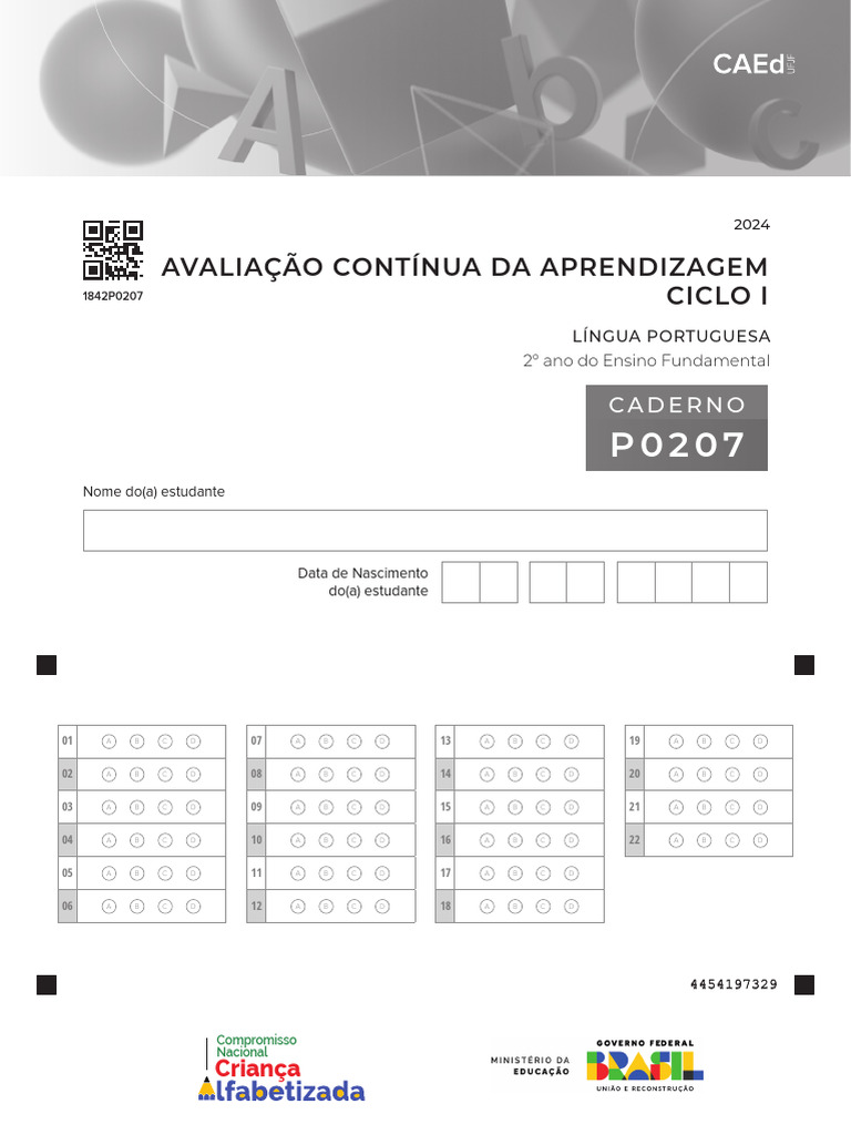 Avaliação Contínua Da Aprendizagem Ciclo I: Criança | PDF | Maçã | Caldo