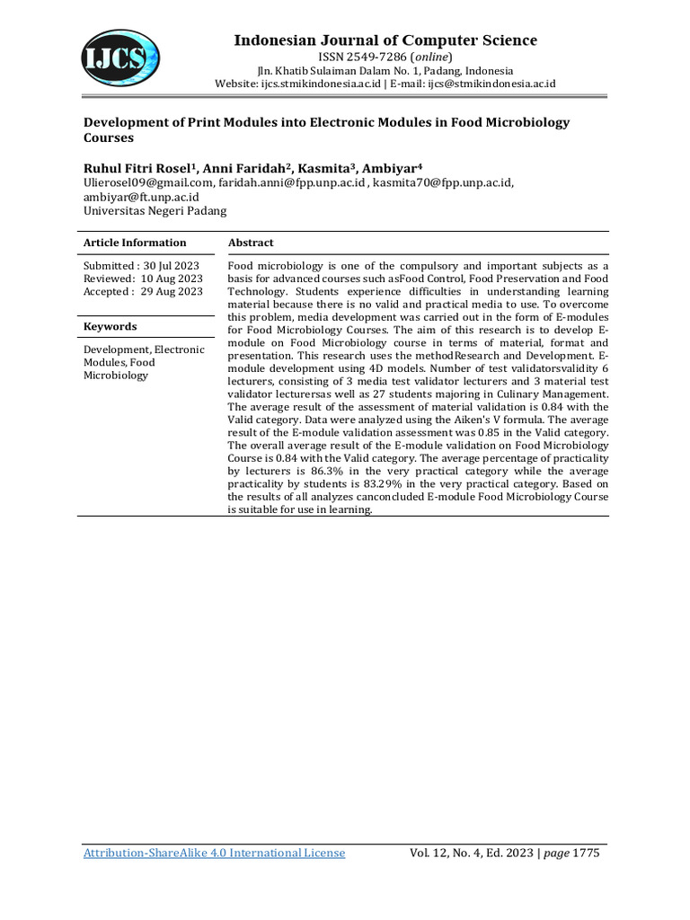 Indonesian Journal of Computer Science | PDF | Learning | Educational ...