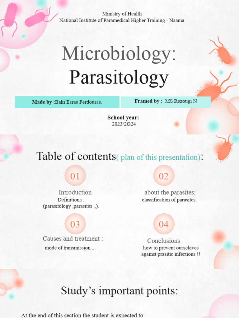 Parasitology 080808 | PDF | Parasitology | Parasitism