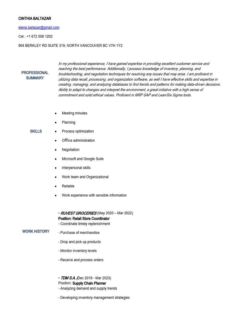 Supply Chain & Inventory Expert | PDF | Inventory | Supply Chain