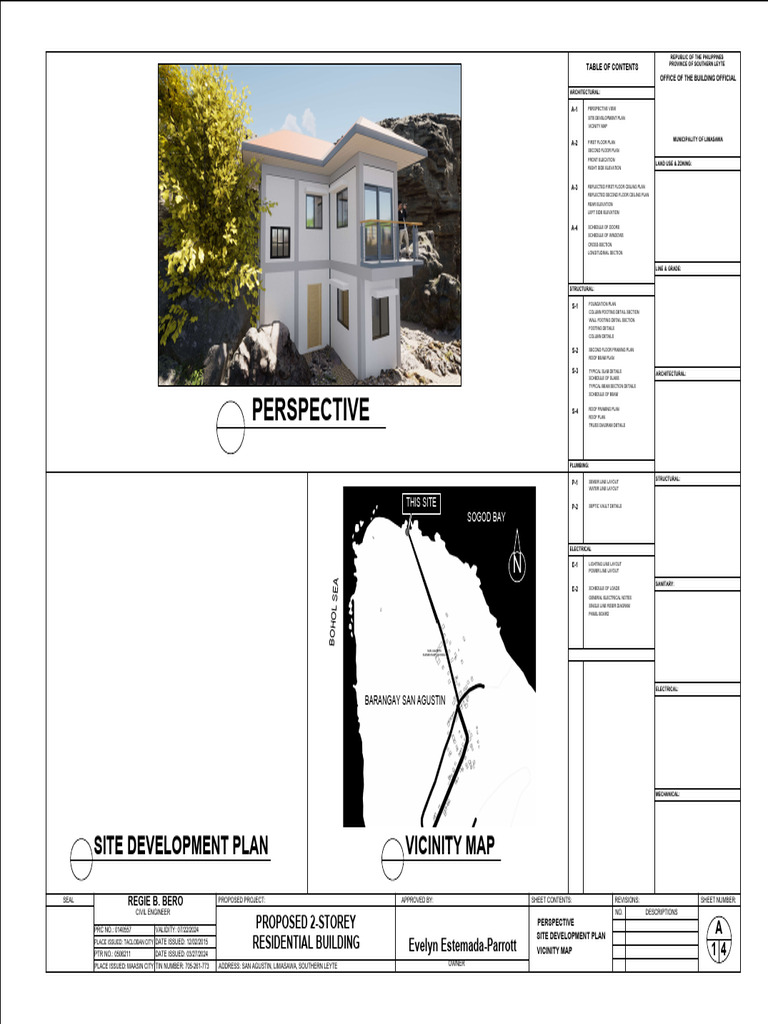2-Storey Residential Building Plan | PDF | Architectural Design ...