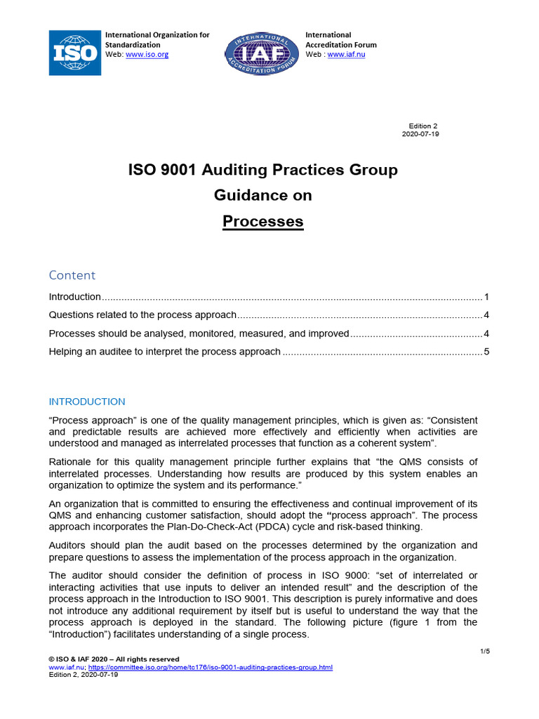 ISO-TC 176-TF - APG-Processes | PDF | Audit | Iso 9000