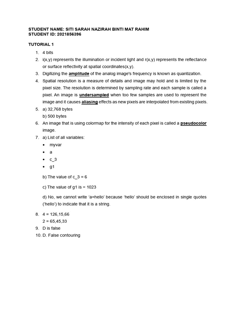Image Processing Tutorial Insights | PDF