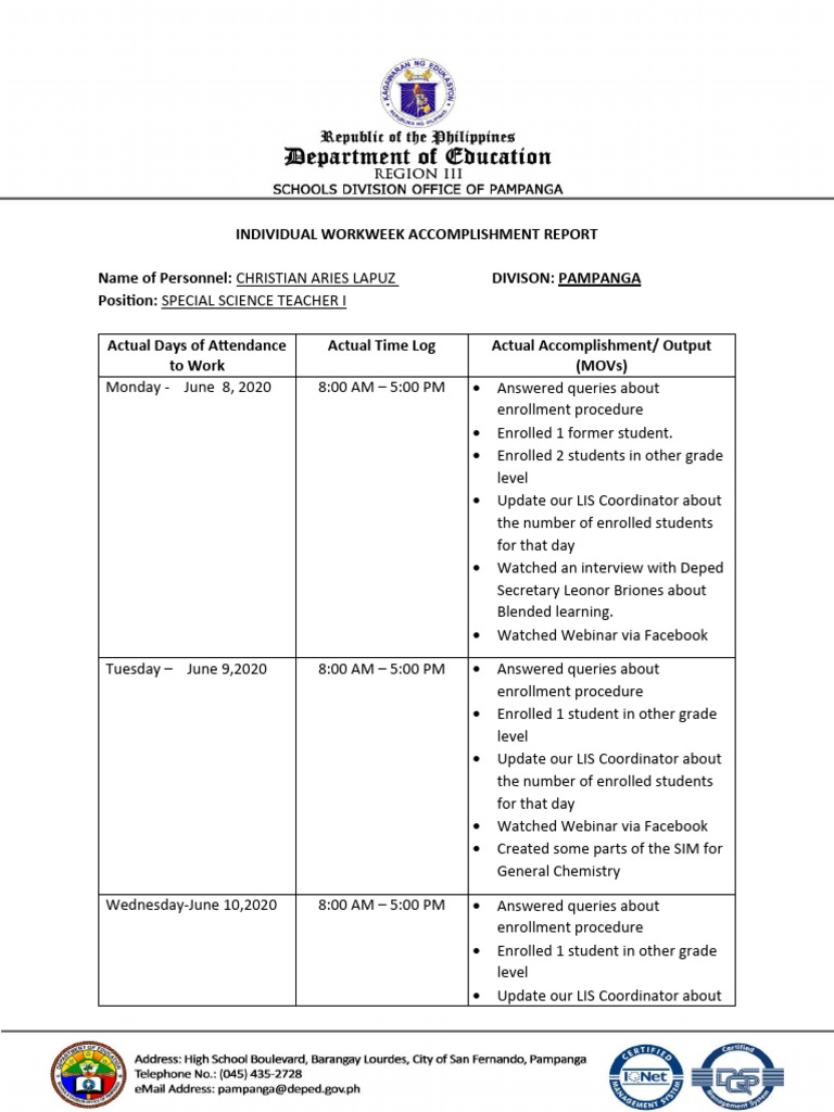 Christian Aries Lapuz Accomplishment Week 2 | PDF