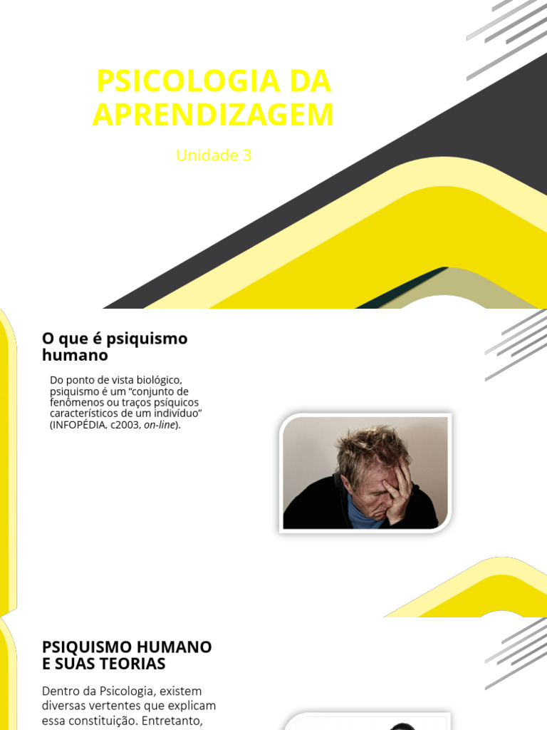 Psiquismo Humano e Suas Teorias | PDF | Psicologia | Aprendizado