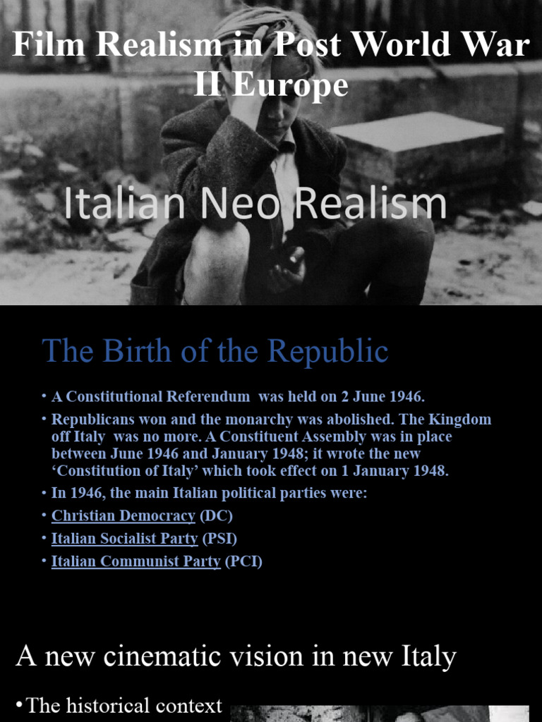 Italian Neo Realism | PDF | Realism (Arts) | Italy