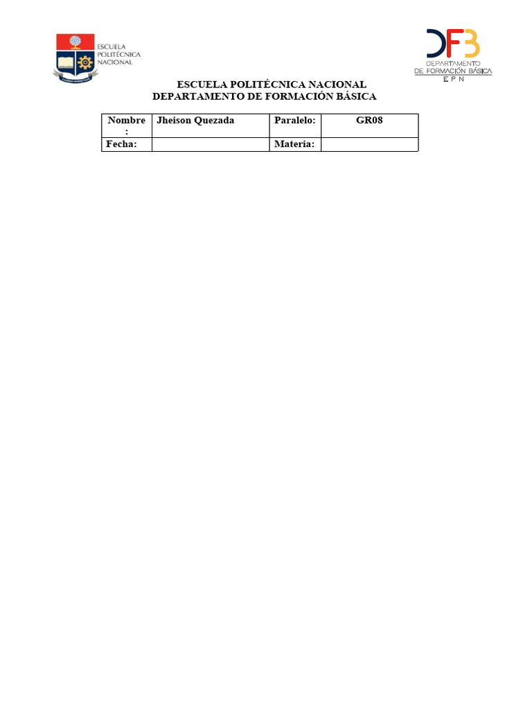 Encabezado EPN | PDF