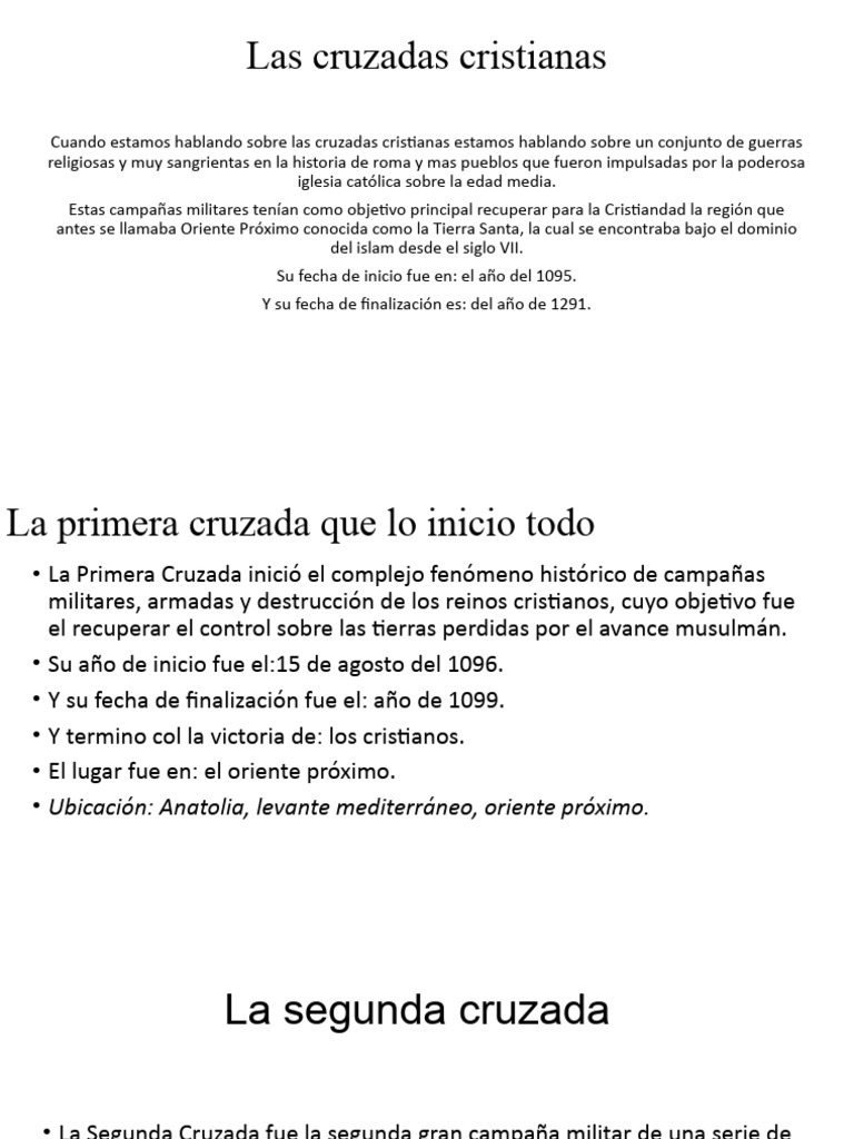 Historia de las Cruzadas Cristianas | PDF | Cruzadas | imperio Bizantino