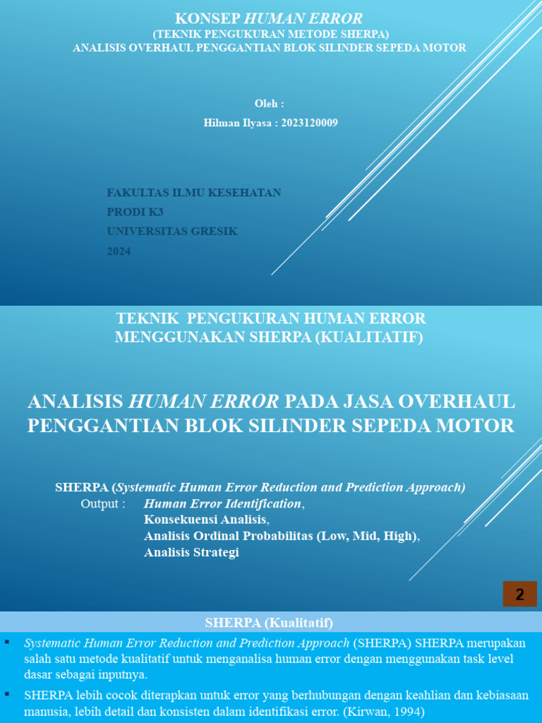 Analisis Human Error Metode SHERPA | PDF