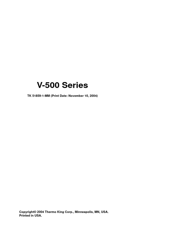 V-500 Series: TK 51859-1-MM (Print Date: November 10, 2004) | PDF ...