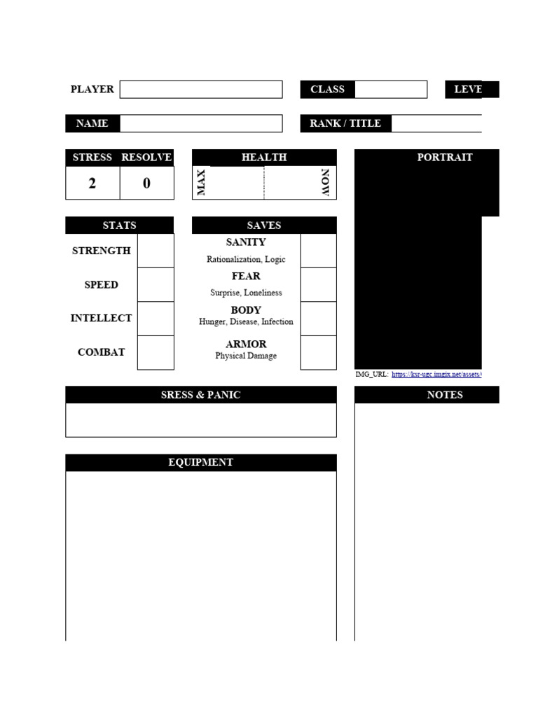 Dismaster_s FraNe Mothership Character Sheet | PDF | Tanks