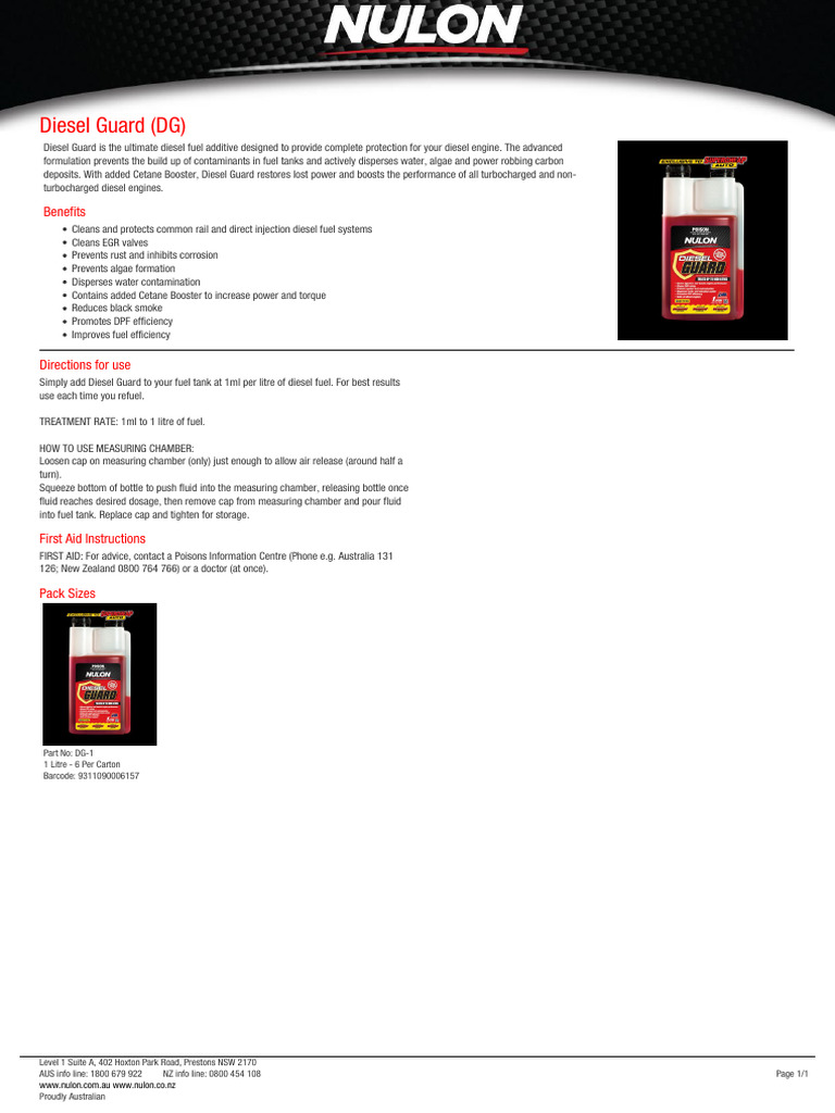PB Diesel Guard 20210209 | PDF | Diesel Engine | Diesel Fuel