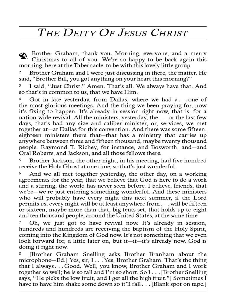 The Deity of Jesus Christ Explained | PDF | Ruth (Biblical Figure) | Jesus