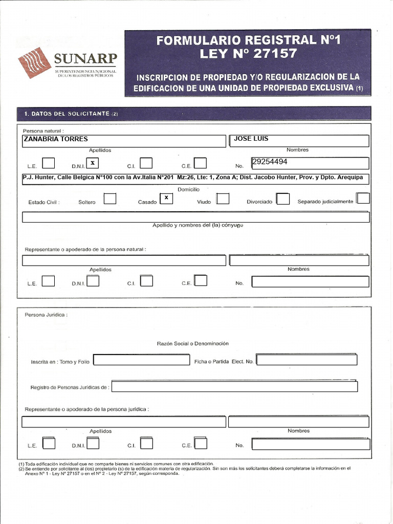 Formulario #1 Del Sub Lote 1 B | PDF | Elementos arquitectónicos | Ingeniero civil