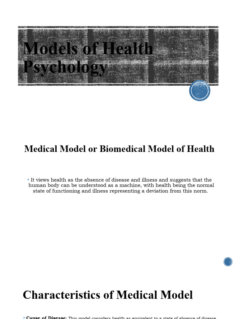 Models of Health Psychology | PDF | Mental Health | Clinical Medicine