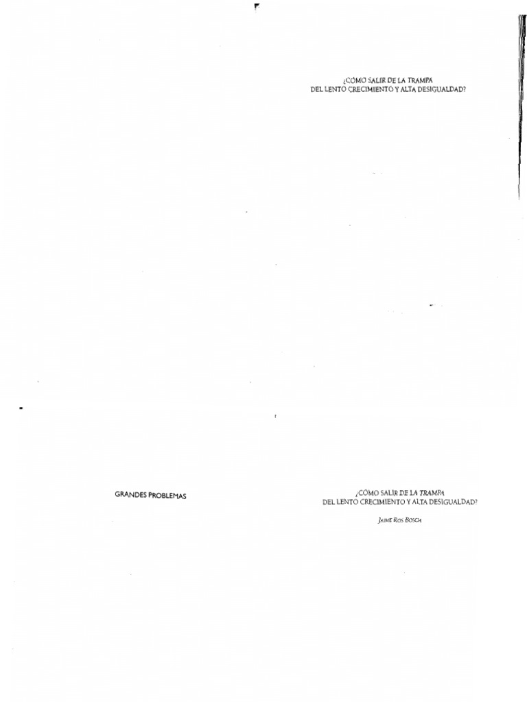 (Ros) Lento Crecimiento y Desigualdad | PDF