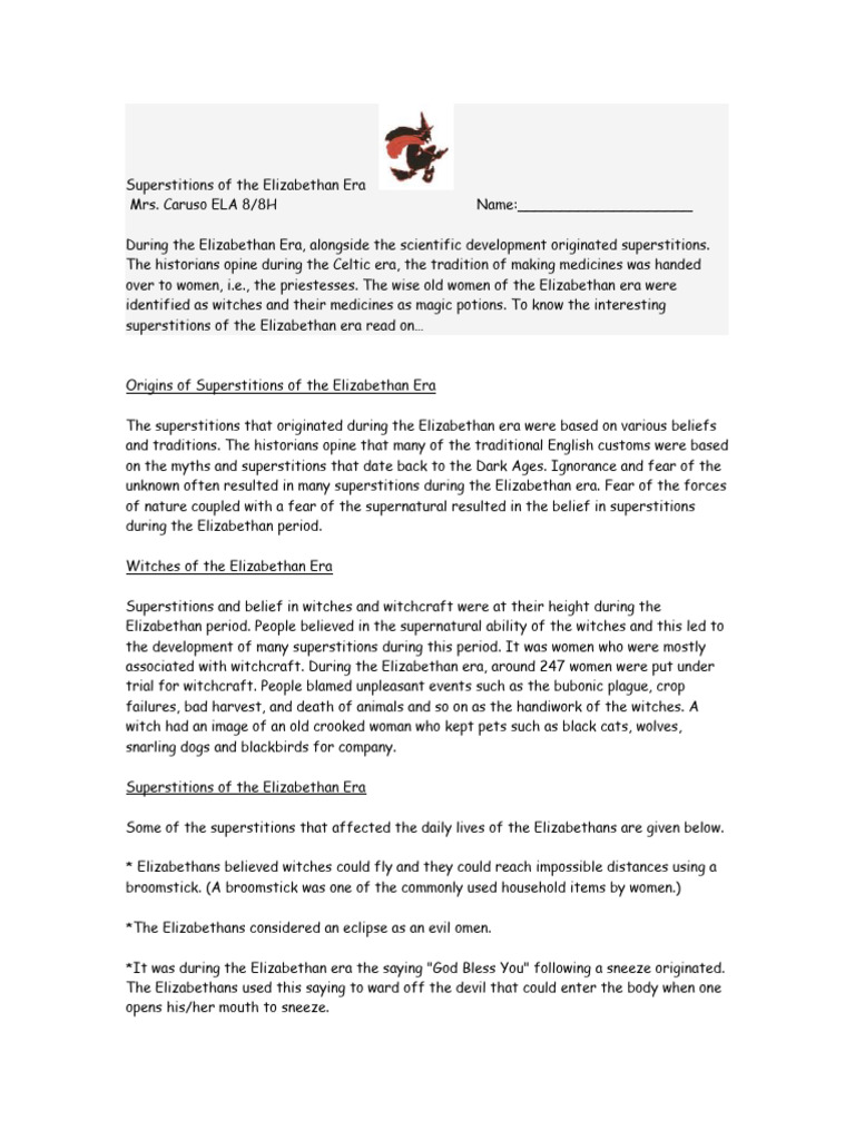 Superstitions Day 3 PDF Witchcraft Superstitions