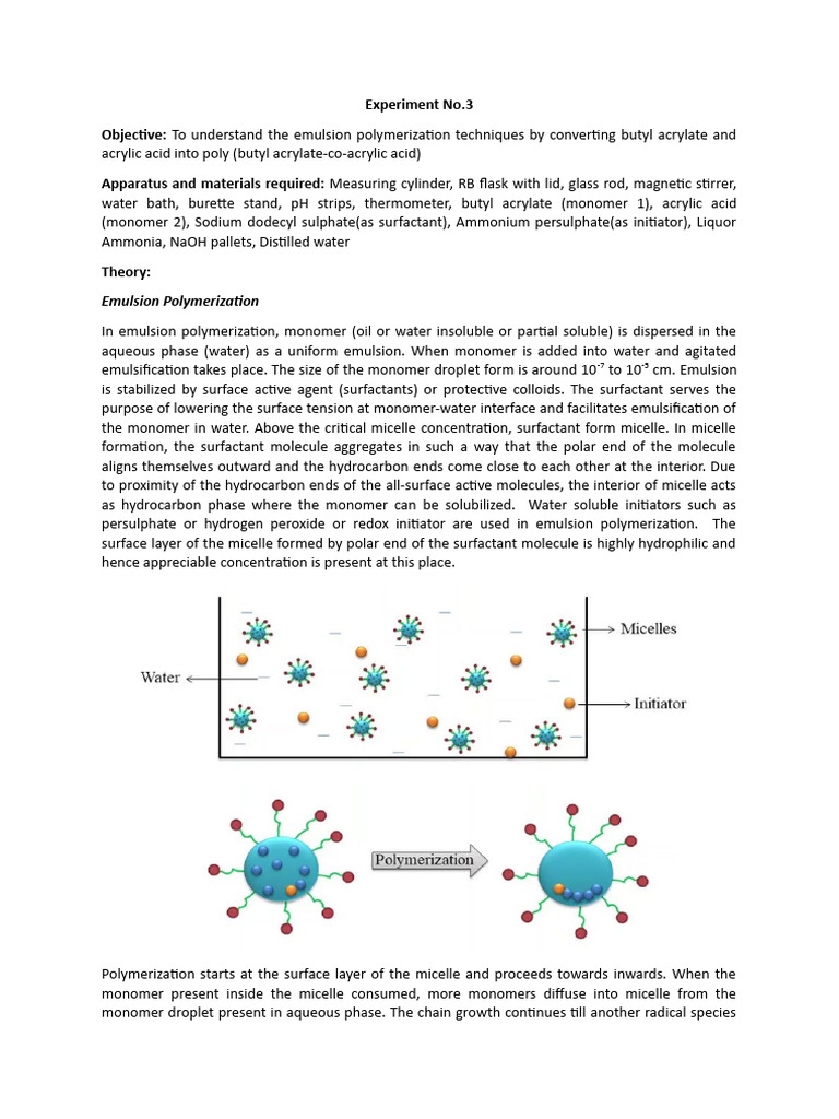 Experiment No.3 | PDF | Polymer Chemistry | Physical Chemistry