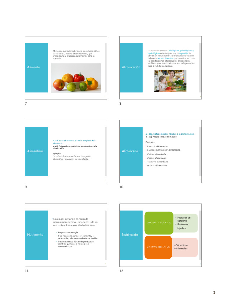 Conceptos Básicos Higiene y Salud Alimentaria Nutricional | PDF ...