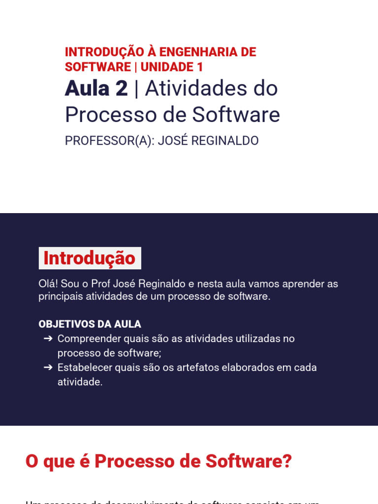 Slide - Atividades Do Processo de Software | PDF | Engenharia de Software | Processo de ...