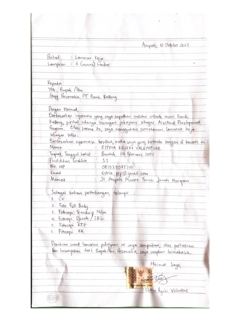 Ampah, 10 Oktober 2023 | PDF