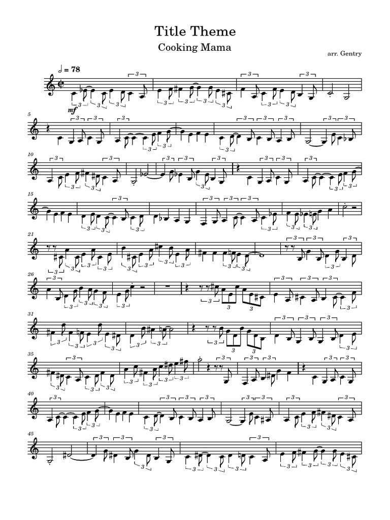 Title Theme Cooking mama | PDF