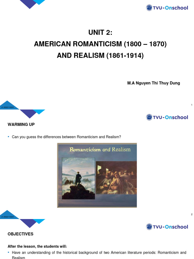 Unit 2 | PDF | Romanticism | Realism (Arts)