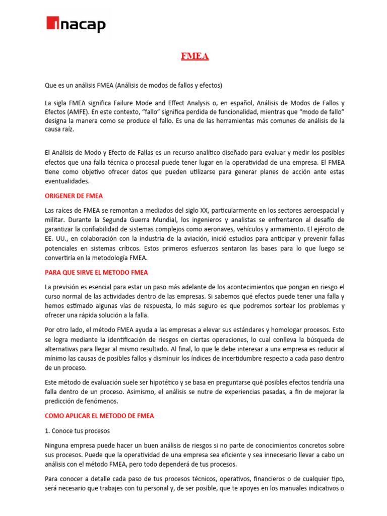 FMEA | PDF | Business | Riesgo