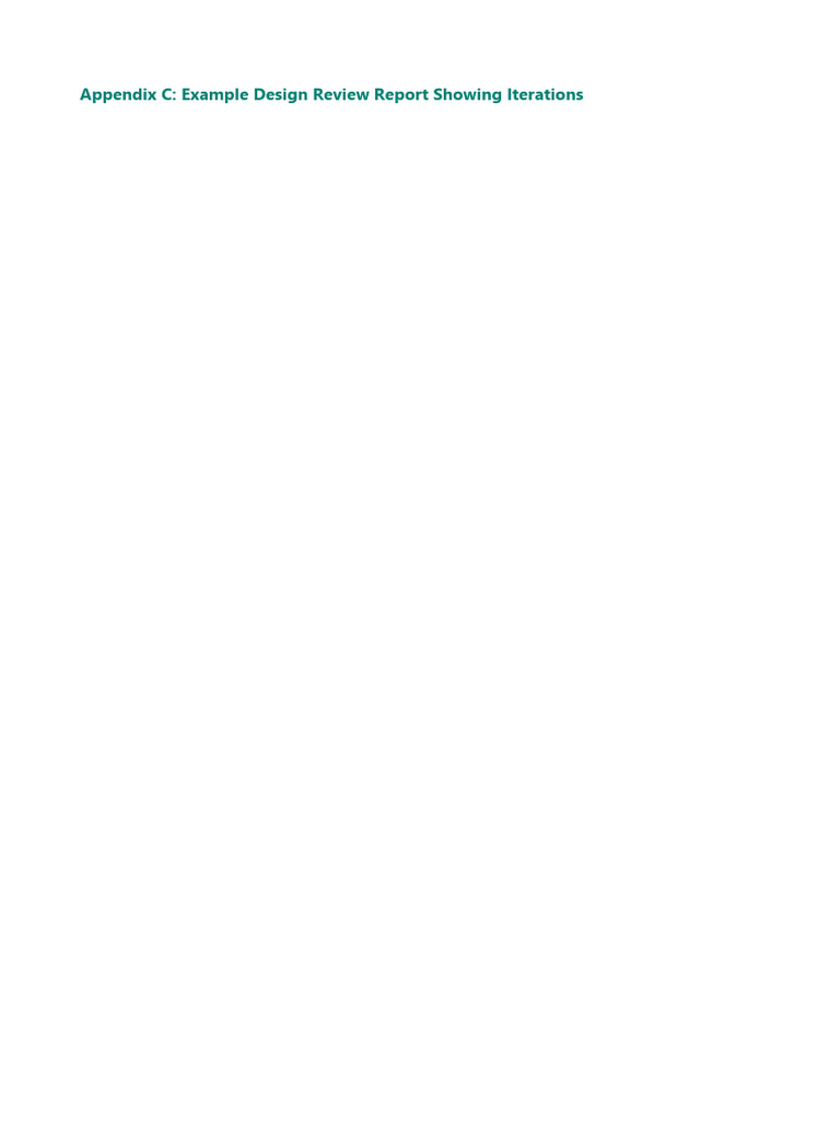 Appendix C Example Design Review Report Showing Iterations | PDF | Road