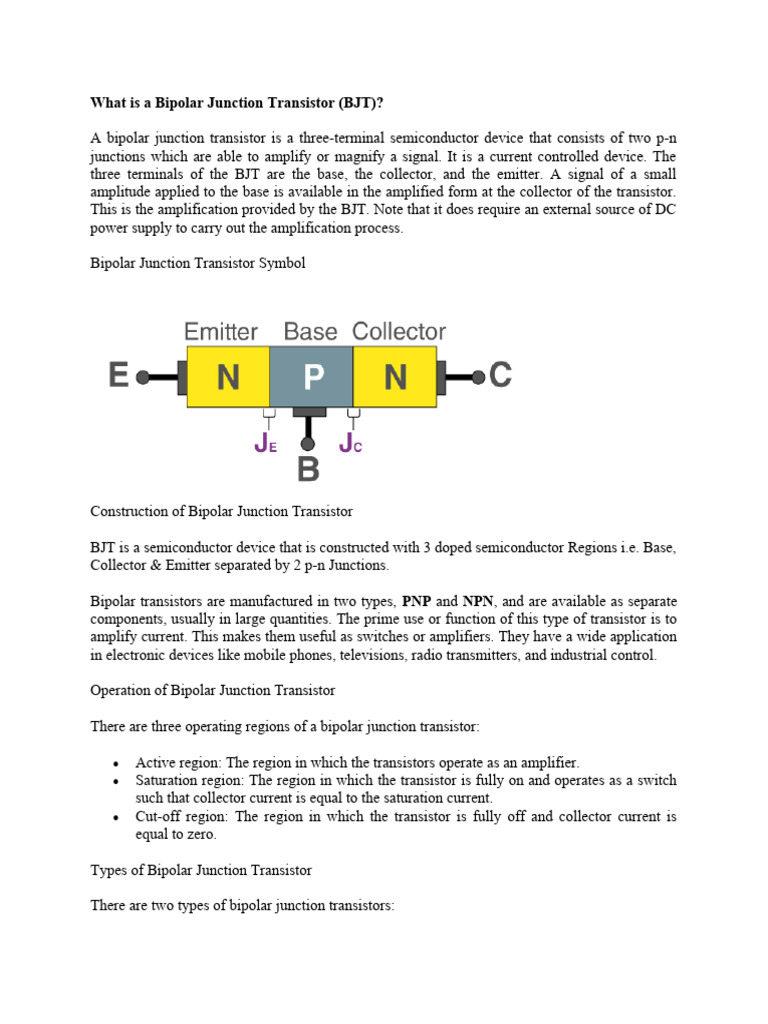 Basic Electric4 | PDF | Bipolar Junction Transistor | P–N Junction