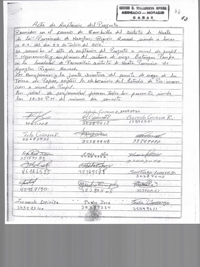 Acta de Aceptación Del Proyecto | PDF Acta de Aceptación Del Proyecto | PDF