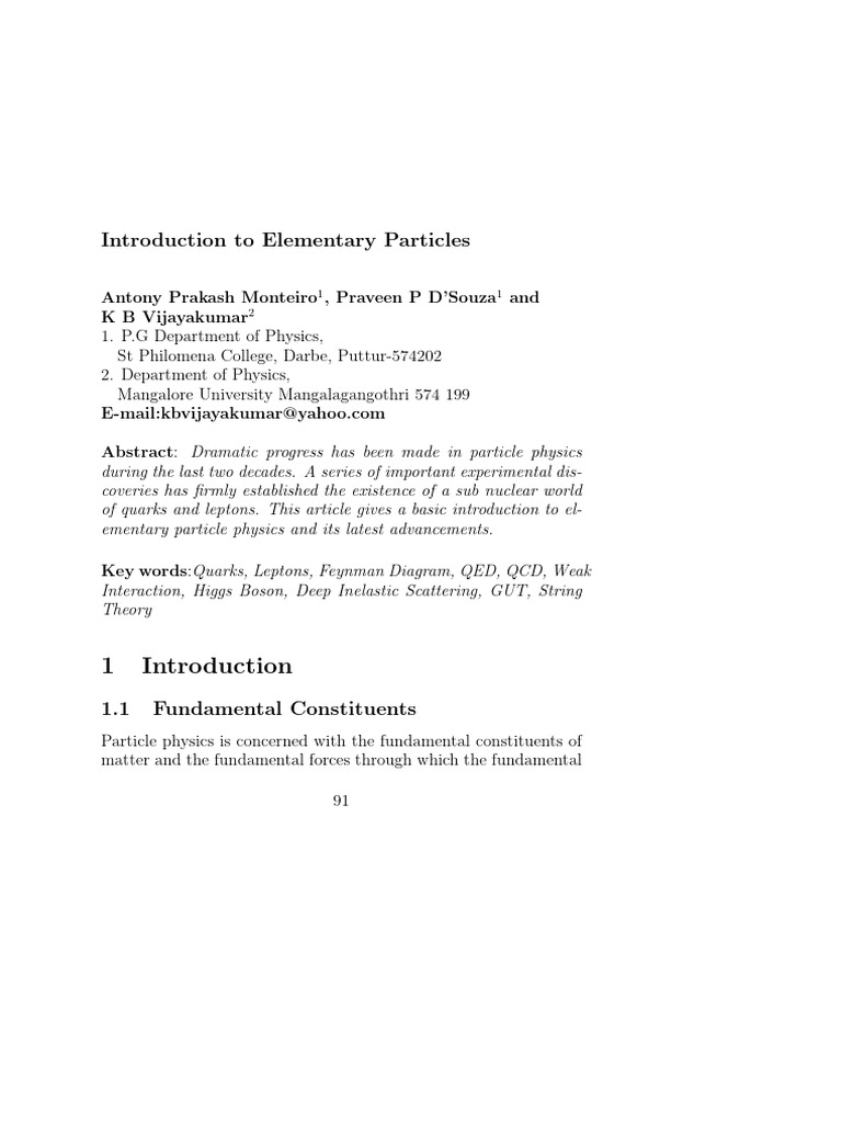 Intro to Particle Physics | PDF | Quark | Quantum Chromodynamics