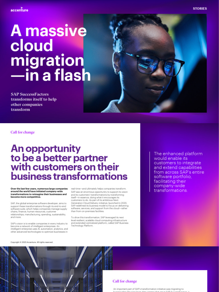 Accenture A Massive Cloud Migration in A Flash | PDF | Cloud Computing | Automation