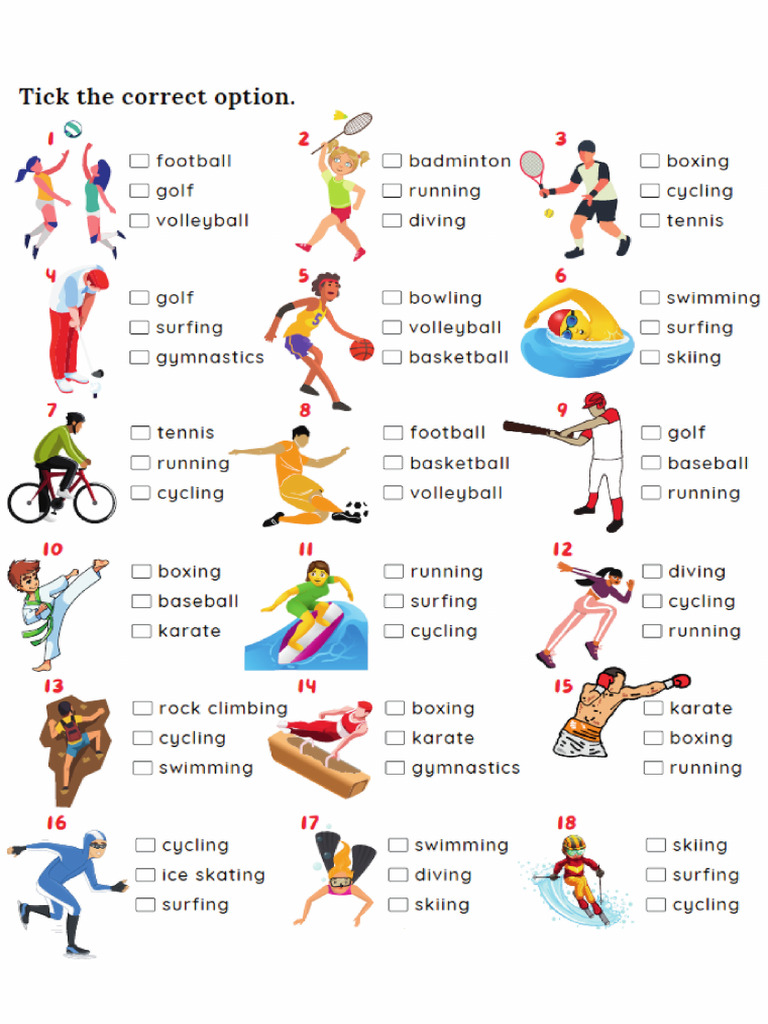 Sports Worksheet | PDF