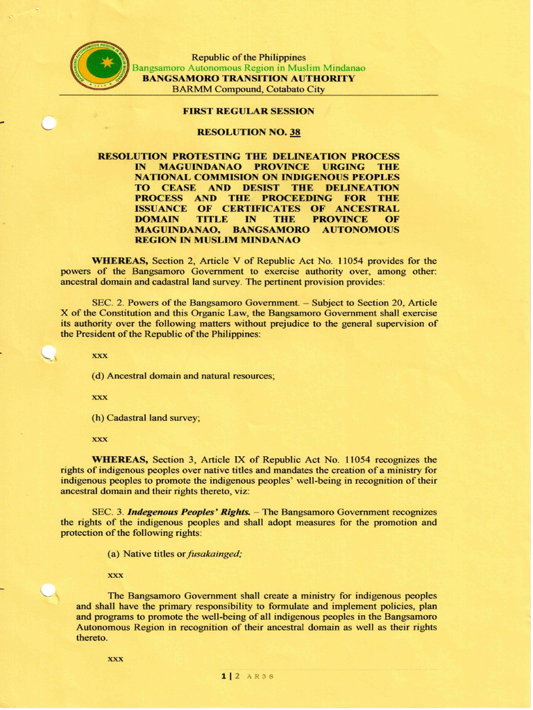 Ancestral Domain - Resolution-No.38-Delineation-Process-for-Ancestral ...
