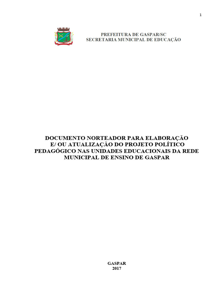 Documento Norteador para Elaboracao PPP Resolucao 122018 | PDF | Pedagogia