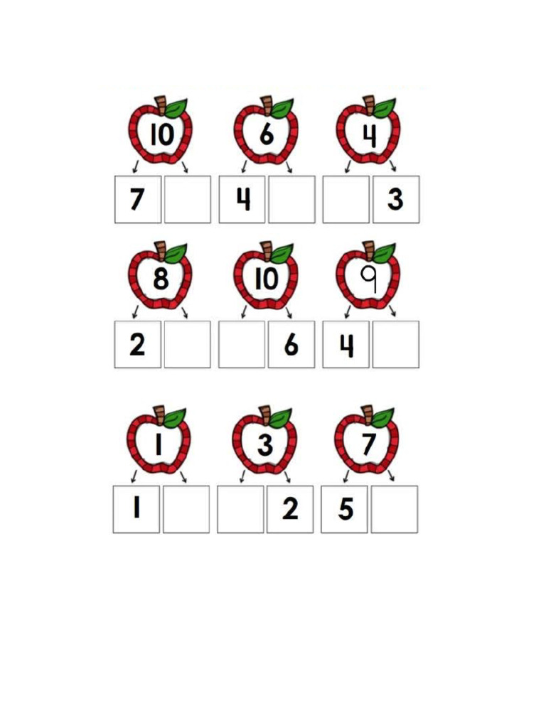 Descomponiendo Numeros Con Manzanas | PDF